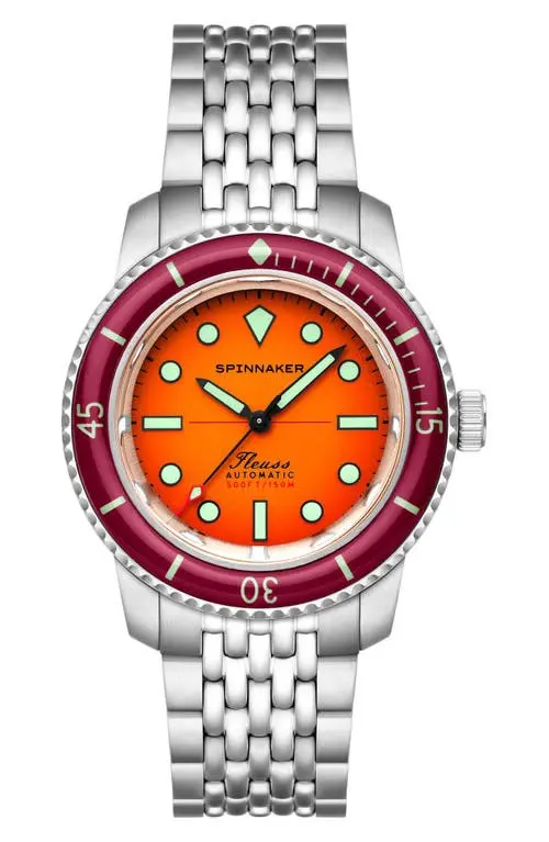 SPINNAKER Automatic Bracelet Watch - Orange