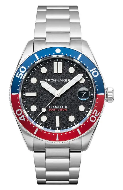 SPINNAKER Croft Midsize Automatic Stainless Steel Bracelet Watch - Black