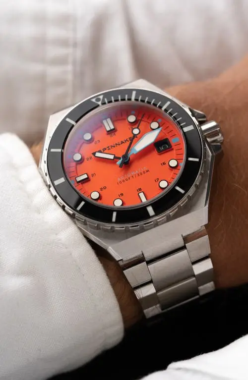 SPINNAKER Dumas Automatic Bracelet Watch - Orange