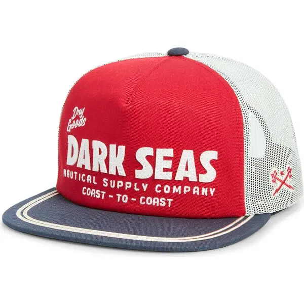 DARK SEAS Newport Snapback Baseball Cap - Red/blue
