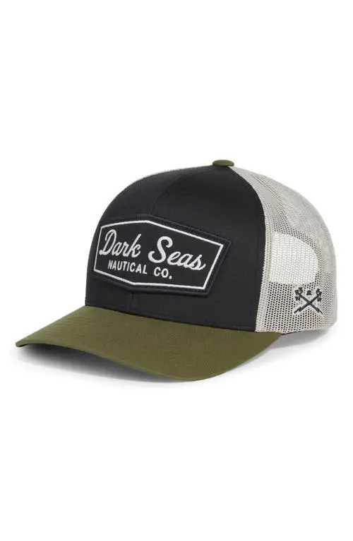 DARK SEAS Winston Trucker Hat - Navy/olive