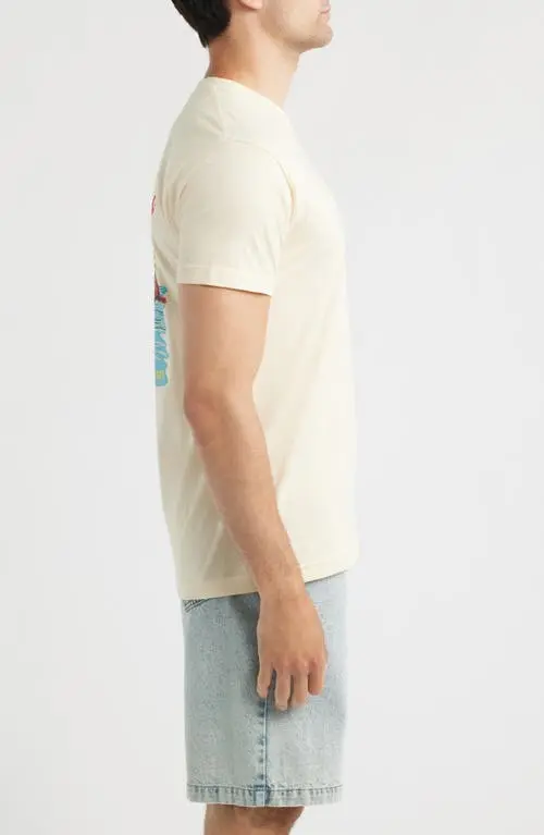 DARK SEAS East Coast Water Logo Graphic T-shirt - Cream