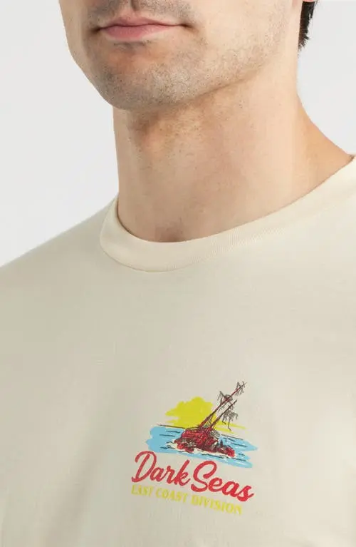DARK SEAS East Coast Water Logo Graphic T-shirt - Cream