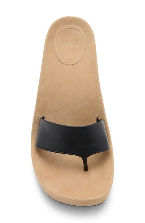 Mango Two Tone Thong Slide Al