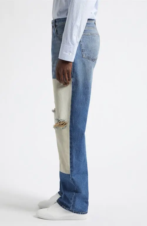 MAISON MARGIELA Ripped Paneled Straight Leg Jeans
