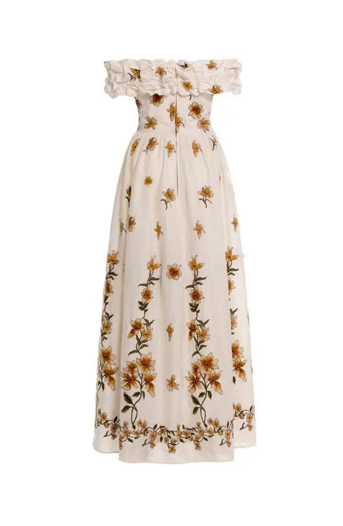 agua by agua bendita espliego maxi dress Agua By Agua Bendita Bisuteria Linen & Silk-Blend Maxi Dress