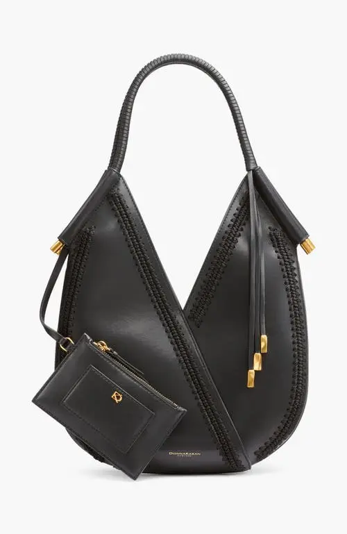 Donna Karan New York Baldwin Mini Crochet-trimmed Shoulder Bag - Black