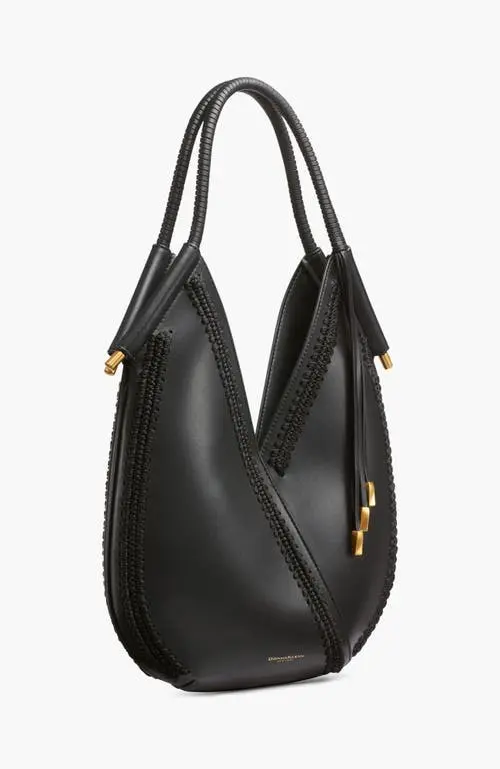 Donna Karan New York Baldwin Mini Crochet-trimmed Shoulder Bag