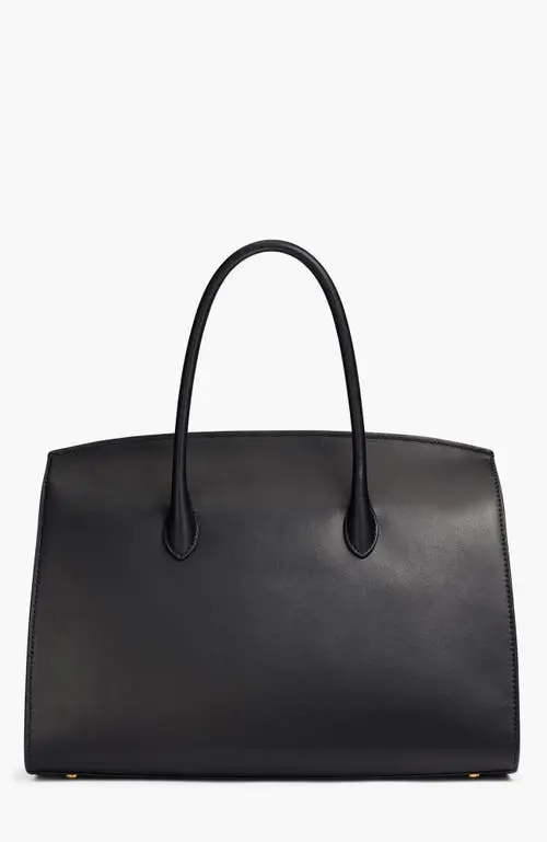 Donna Karan New York Loden Satchel Bag With Gold Tone Hardware - Blk/gold