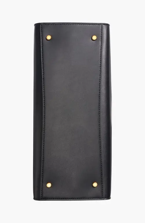 Donna Karan New York Loden Satchel Bag With Gold Tone Hardware - Blk/gold