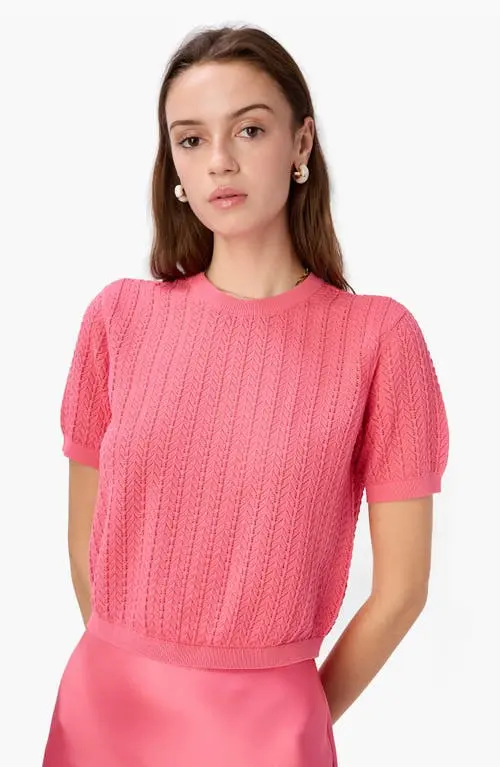 Cami Nyc Ellory Cotton Pointelle Crop Top With Puff Sleeves