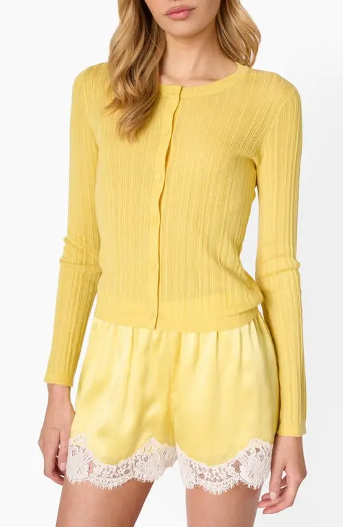 Cami Nyc Maura Lightweight Cardigan - Custard