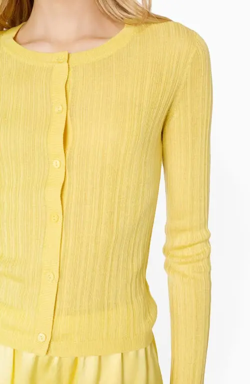 Cami Nyc Maura Lightweight Cardigan - Custard
