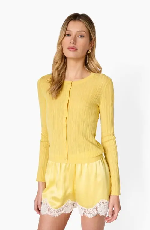 Cami Nyc Maura Lightweight Cardigan - Custard