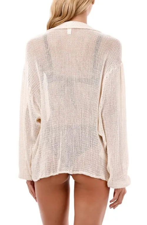 MALAI Malla Ikara Open Stitch Cover-up Shirt