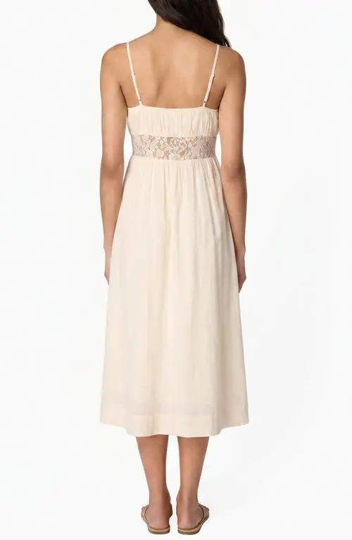 Cami Nyc Octavia Lace Inset Cotton Midi Dress