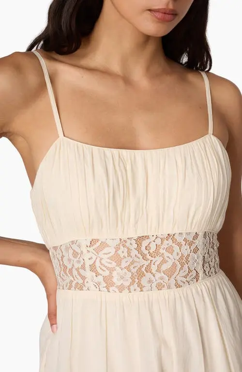 Cami Nyc Octavia Lace Inset Cotton Midi Dress