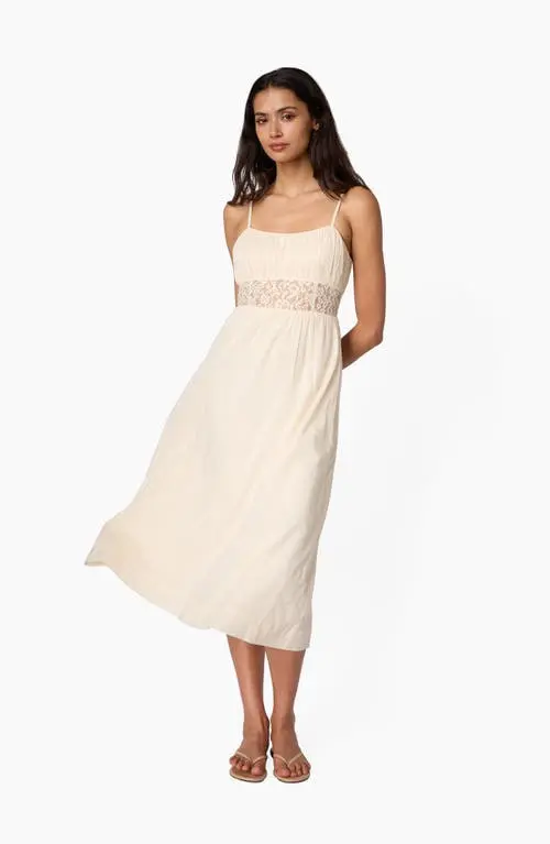 Cami Nyc Octavia Lace Inset Cotton Midi Dress