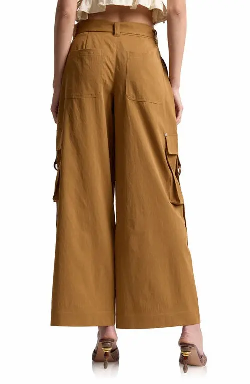 Avec Les Filles Belted Wide Leg Cargo Pants