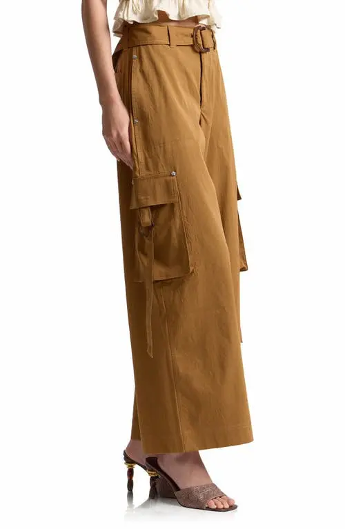Avec Les Filles Belted Wide Leg Cargo Pants