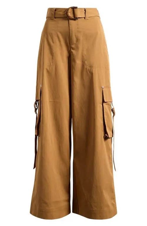 Avec Les Filles Belted Wide Leg Cargo Pants