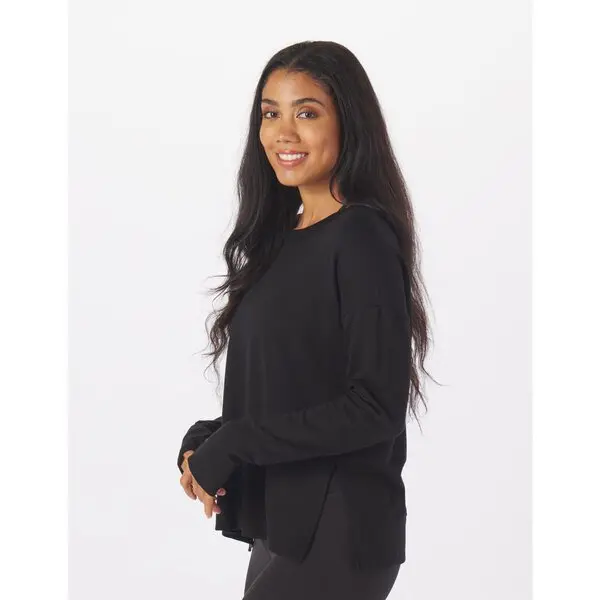 GLYDER Lounge Long Sleeve Pullover - Black