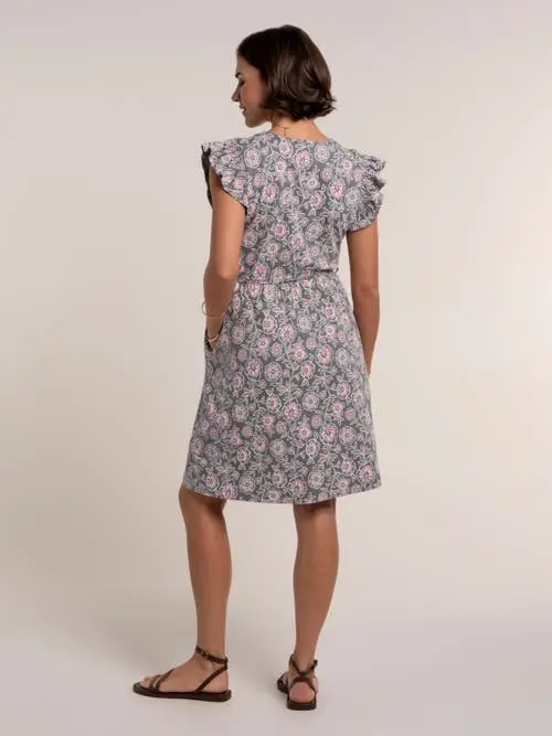 BRAKEBURN Manoela Floral Print Midi Dress
