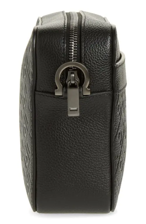 FERRAGAMO Embossed Gancini Shoulder Bag