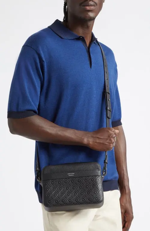 FERRAGAMO Embossed Gancini Shoulder Bag