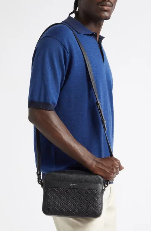 FERRAGAMO Embossed Gancini Shoulder Bag