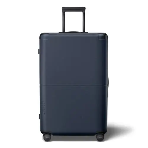 JULY Checked Plus Casesafe Luggage - Navy