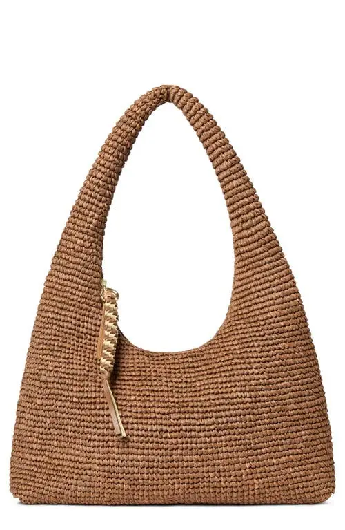 LOEFFLER RANDALL Willow Raffia Hobo Bag - Brown