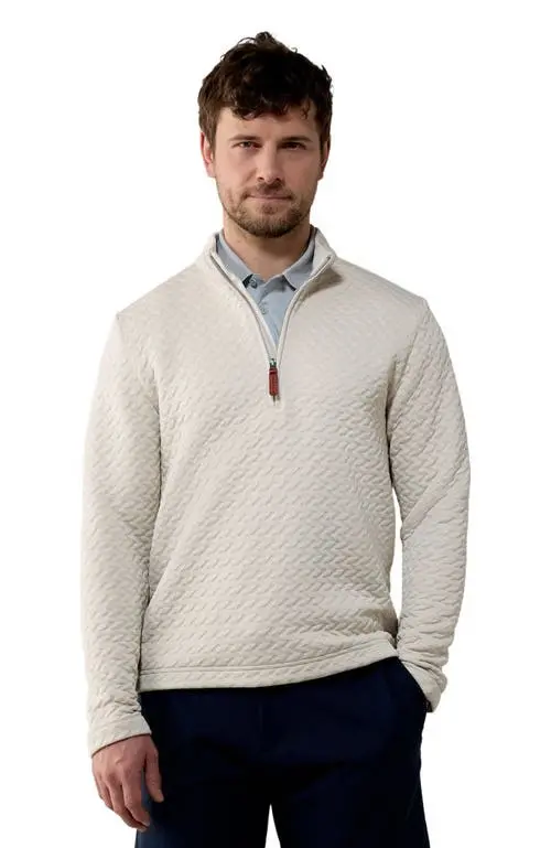 COLE HAAN GOLF APPAREL Last Stitch Quarter Zip - Silver Lining
