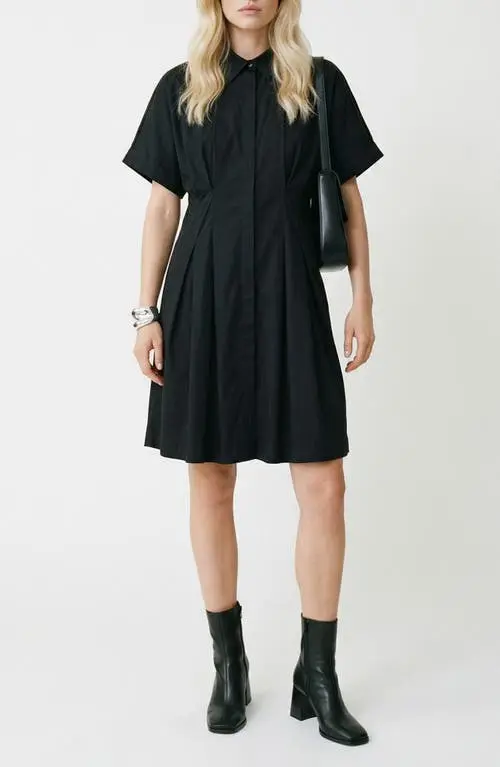 Vero Moda Friba Pleated Mini Shirtdress - Black