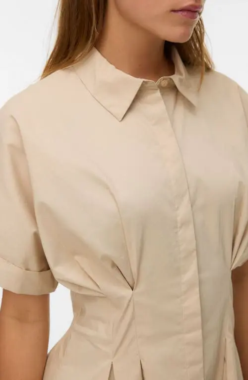 Vero Moda Pleated Mini Shirtdress