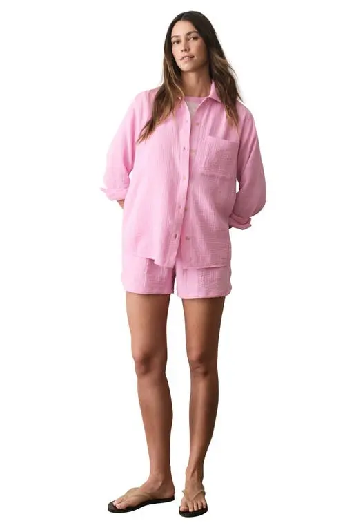 Marine Layer Isla Double Cloth Cotton Shorts