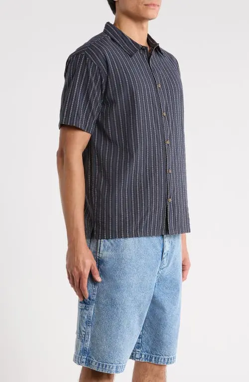 BILLABONG Garage Sandon Stripe Jacquard Cotton Camp Shirt