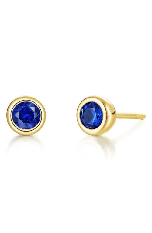 Lafonn Bezel Simulated Birthstone Stud Earrings - Blue