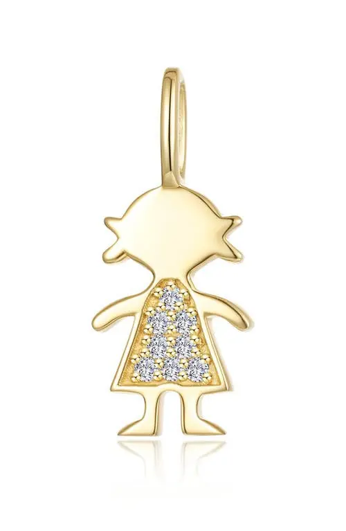Lafonn Silhouette Simulated Diamond Charm - Gold