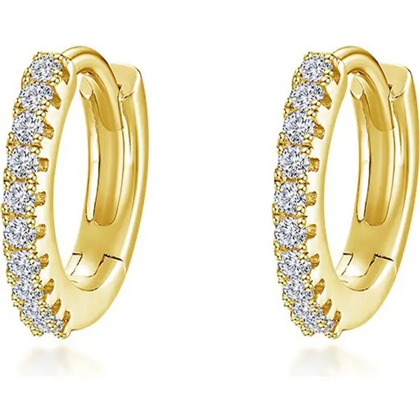 Lafonn Pavé Simulated Diamond Huggie Hoop Earrings - Gold