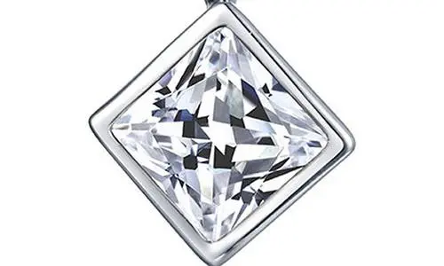 Lafonn Princess Simulated Diamond Bezel Charm