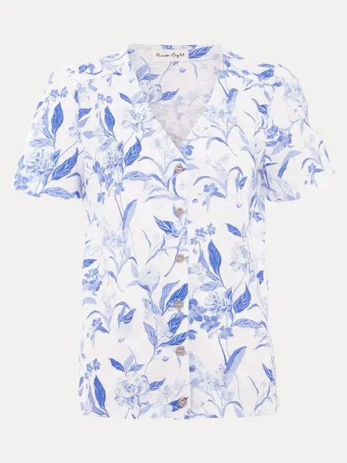 PHASE EIGHT Lorenna V-neck Short Sleeve Blouse