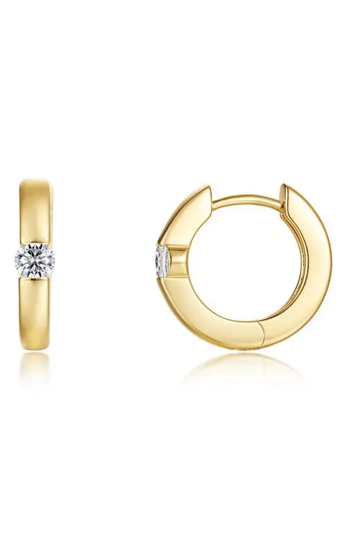 Lafonn Ella Simulated Diamond Huggie Hoop Earrings - Gold