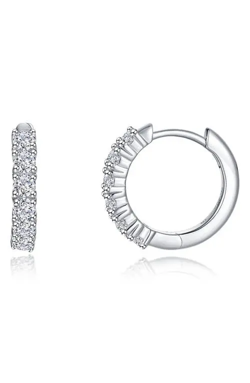 Lafonn Alexa Pavé Simulated Diamond Huggie Hoop Earrings - Silver