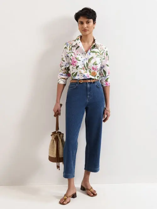 PHASE EIGHT Floral Print Long Sleeve Relaxed Fit Shirt