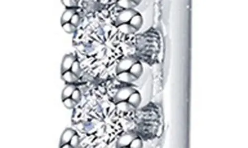 Lafonn Pavé Simulated Diamond Rectangular Hoop Earrings - Silver