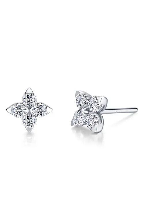 Lafonn Trillium Simulated Diamond Stud Earrings - Silver