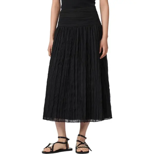 ALLSAINTS Asal Midi Skirt - Black