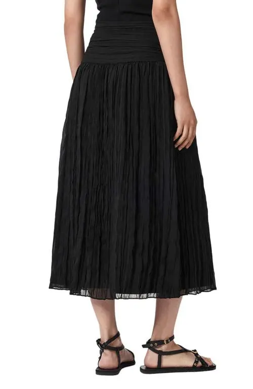 ALLSAINTS Asal Midi Skirt - Black