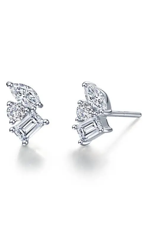 Lafonn Prismatic Simulated Diamond Stud Earrings - Silver